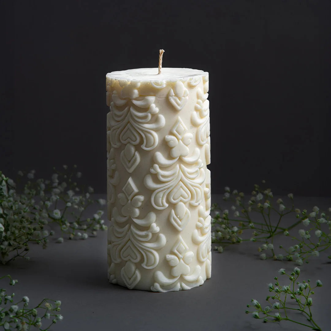 Embossed Pillar - Regal | Ignite Candle Bar Hyderabad