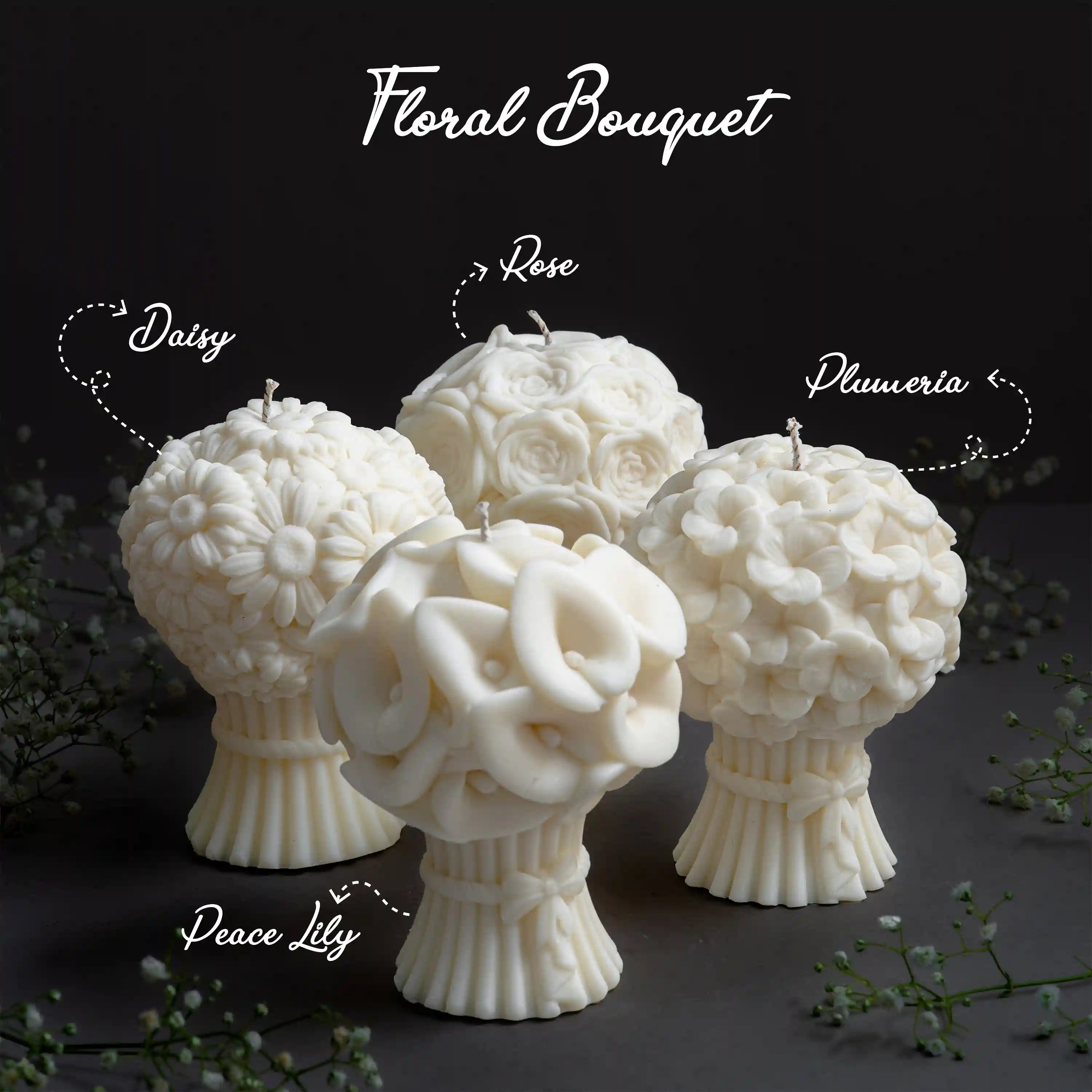 Floral Bouquet - Pair | Ignite Candle Bar Hyderabad
